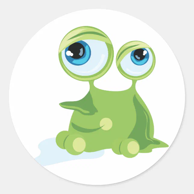 Funny Germ Classic Round Sticker | Zazzle