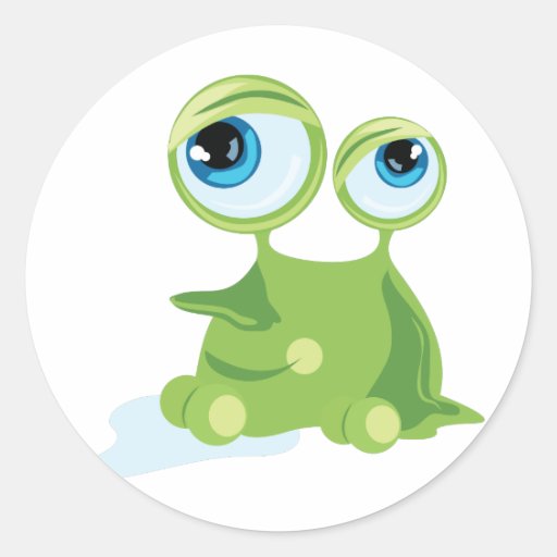 Funny Germ Classic Round Sticker | Zazzle