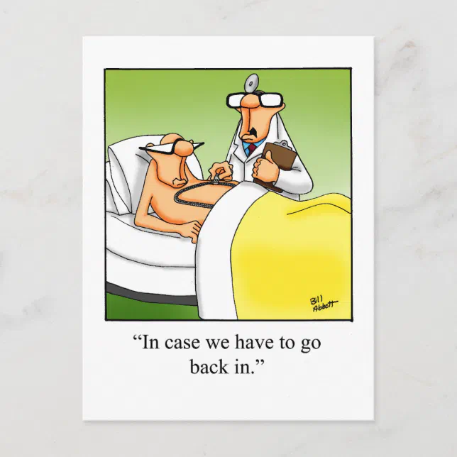 Funny Get Well Humor Postcard | Zazzle