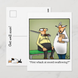 Funny Get Well Humor Postcard | Zazzle
