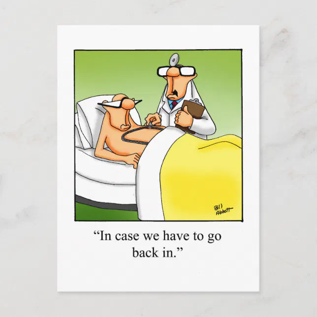 Funny Get Well Operation Postcard | Zazzle