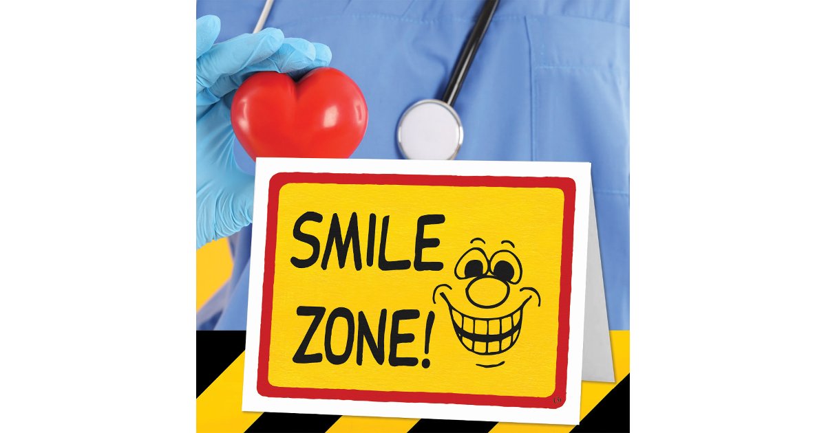 Funny Get Well Smile Zone Card | Zazzle