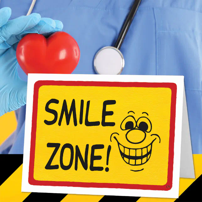 Funny Get Well Smile Zone Card | Zazzle