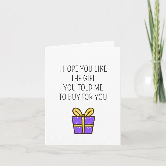 Funny Gift Joke Birthday Card | Zazzle