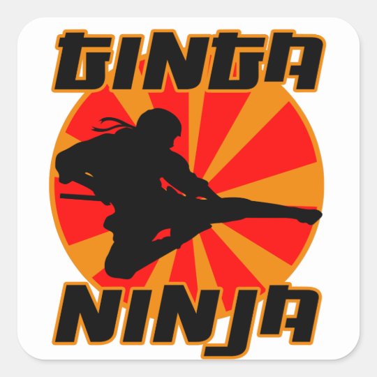 Funny Ginga Ninja Ginger Red Hair Redhead Humor Square Sticker | Zazzle.com