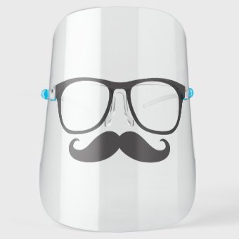 Funny Glasses Moustache Mustache Disguise Face Shield | Zazzle