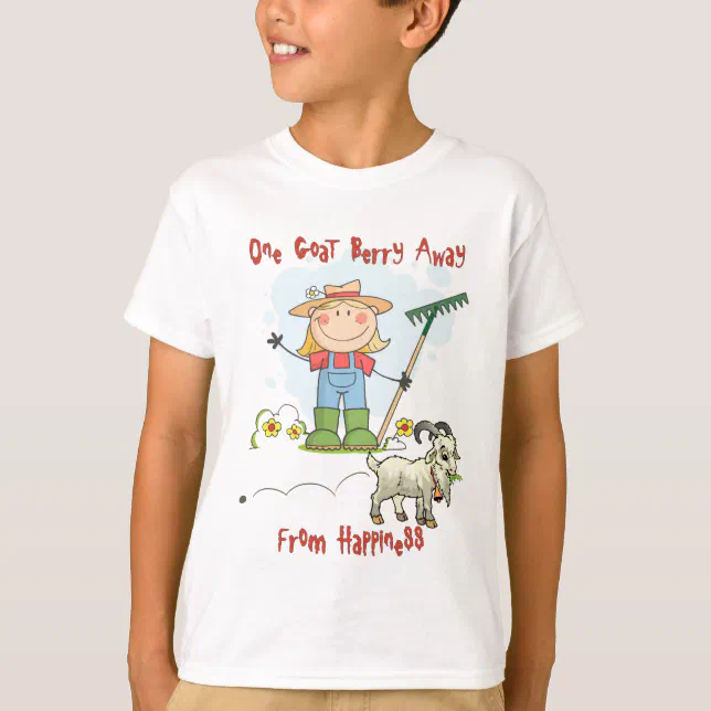 Funny Goat Poop Cartoon T-Shirt | Zazzle