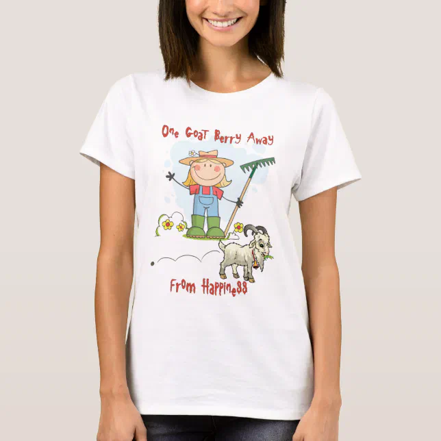 Funny Goat Poop Cartoon T-Shirt | Zazzle