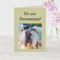 Funny Goats Anniversary Cartoon Spouse or Partner Card | Zazzle
