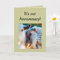 Funny Goats Anniversary Cartoon Spouse or Partner Card | Zazzle