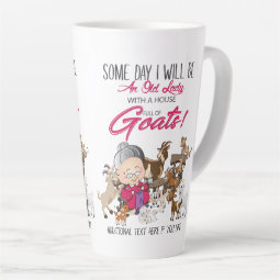 Funny Goats- Old Lady House Full of Goats Latte Mug | Zazzle