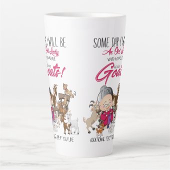 Funny Goats- Old Lady House Full of Goats Latte Mug | Zazzle