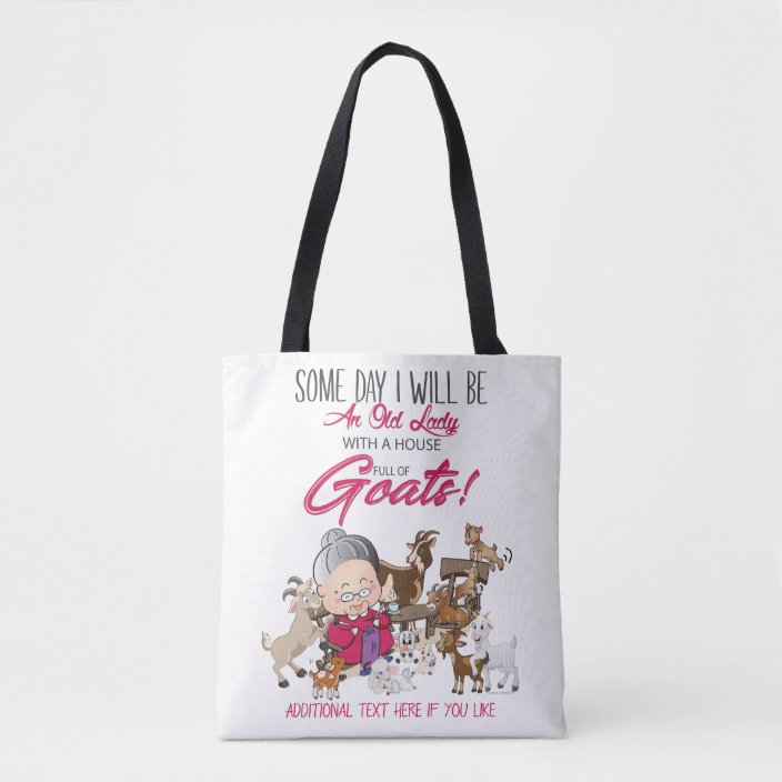 Funny Goats- Old Lady House Full of Goats Tote Bag | Zazzle.com