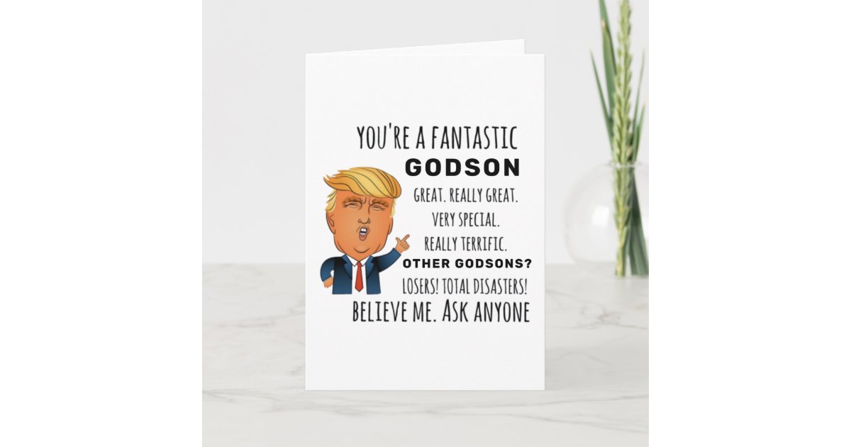 Funny Godson Birthday Best Gift Card | Zazzle