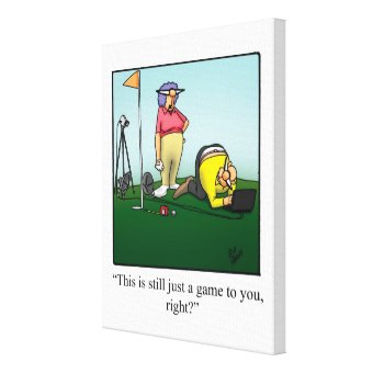 Funny Golf Art Wrapped Canvas | Zazzle