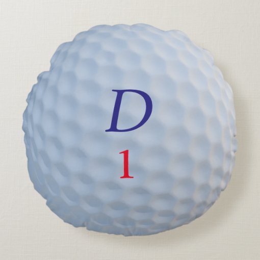 Funny Golf Ball Dimpled Round Pillow | Zazzle