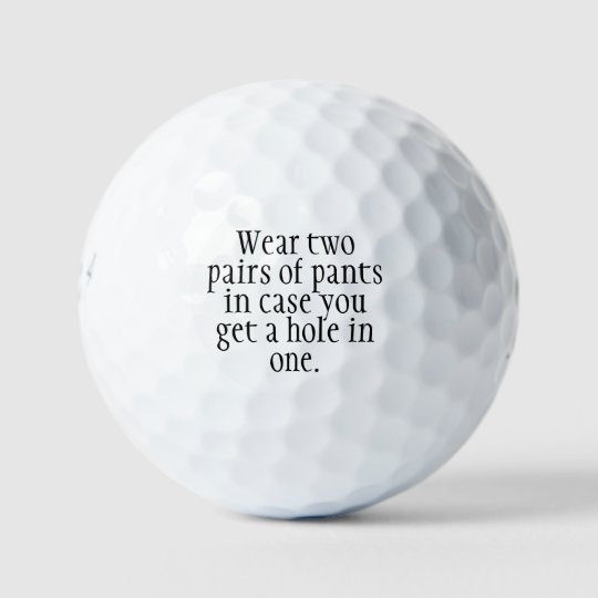 Funny Golf Ball - Hole in One Joke | Zazzle.com