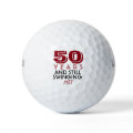 Funny Golf Balls 50th Birthday Party Monogrammed | Zazzle