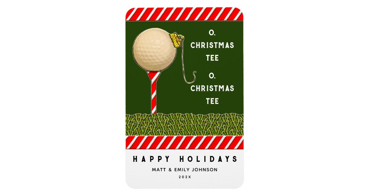 Funny Golf Christmas Card Magnet | Zazzle