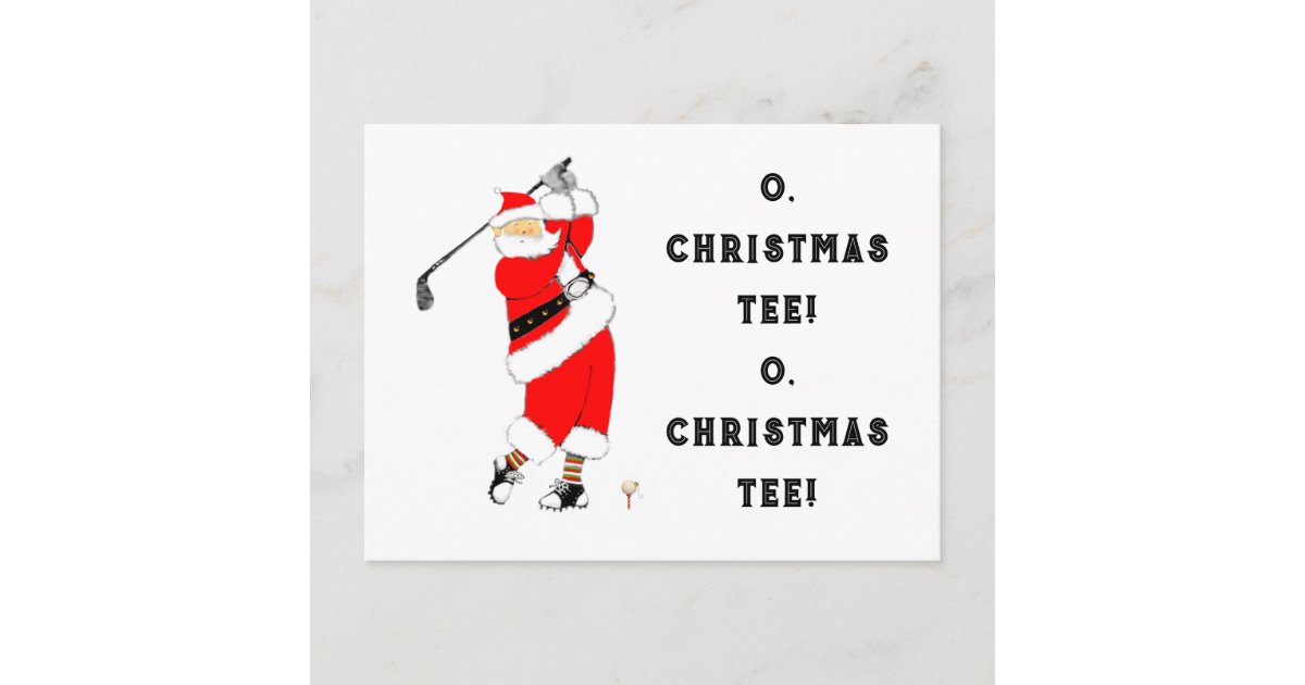 Funny Golf Christmas Holiday Postcard | Zazzle
