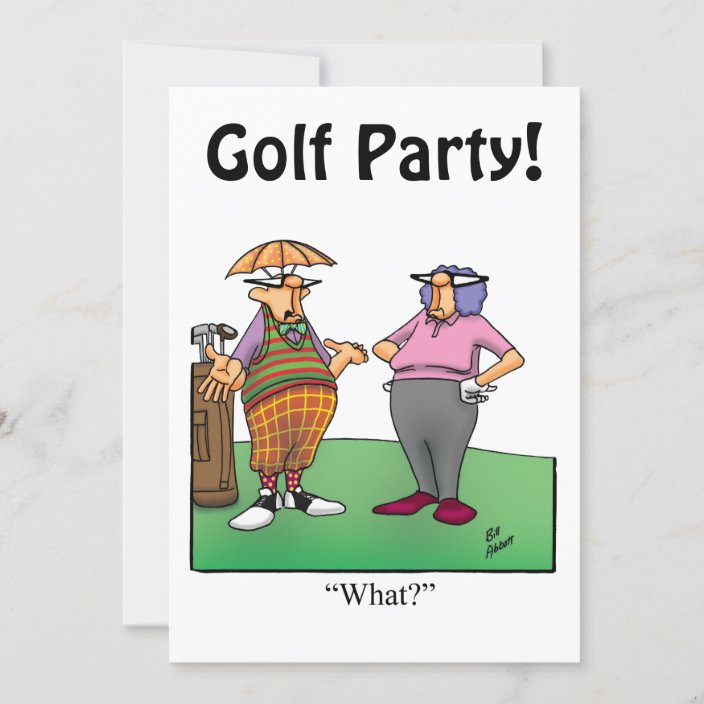 Funny Golf Humor Party Invitations | Zazzle.com