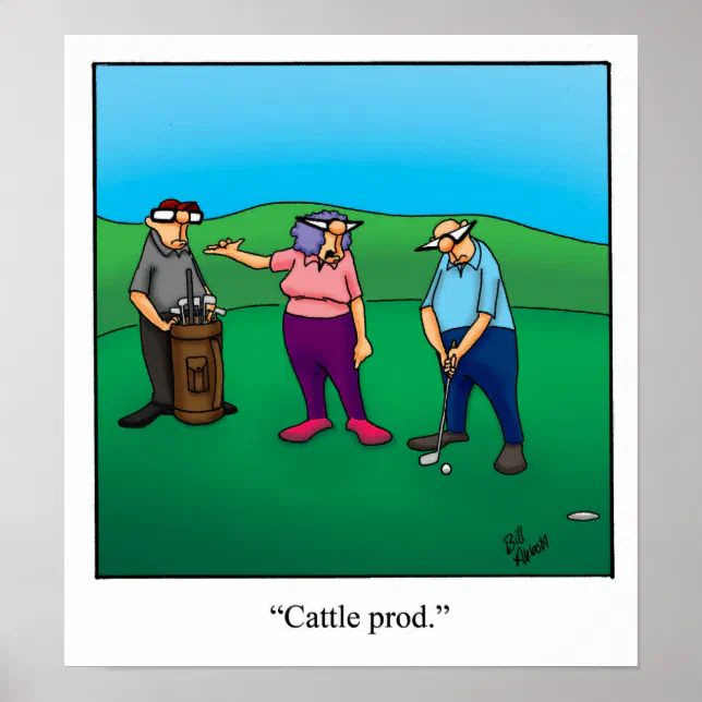 Funny Golf Humor Poster Gift | Zazzle