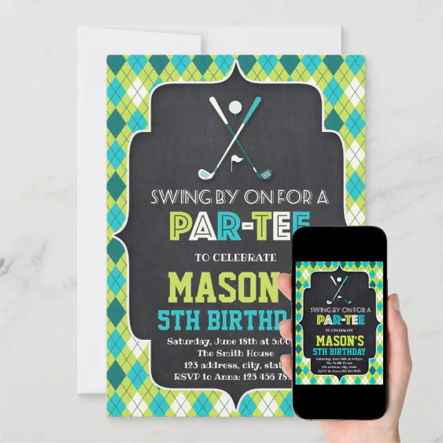 Funny golf invite | Zazzle