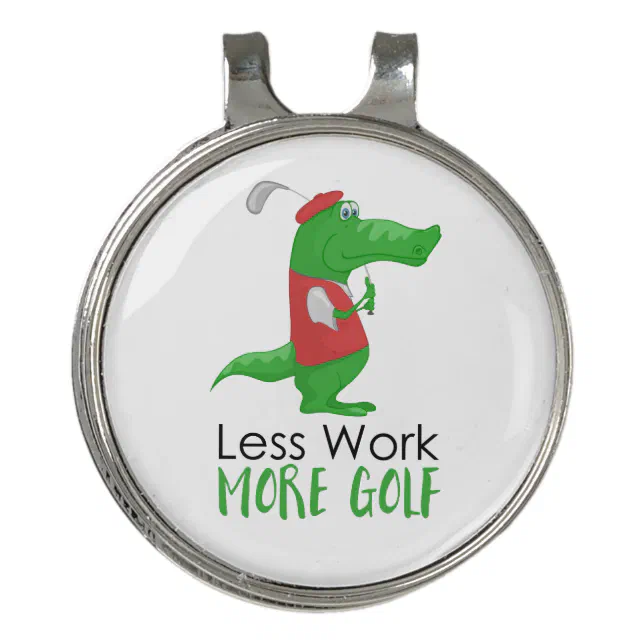 Funny Golf Quote Golfing Gator Golf Hat Clip | Zazzle