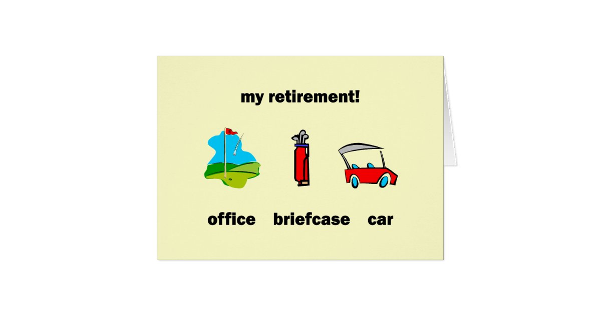 Funny golf retirement card | Zazzle