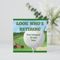 Funny Golf Retirement Invitations TEMPLATE | Zazzle
