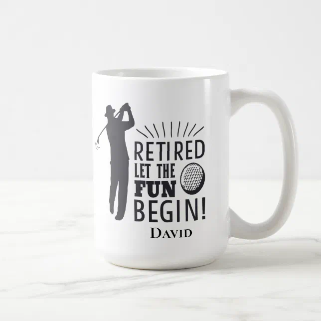 Funny Golf Retirement -Let the Fun Begin Coffee Mug | Zazzle