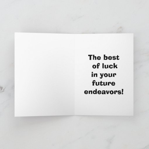 Funny Good Luck Wishes Greeting Card | Zazzle