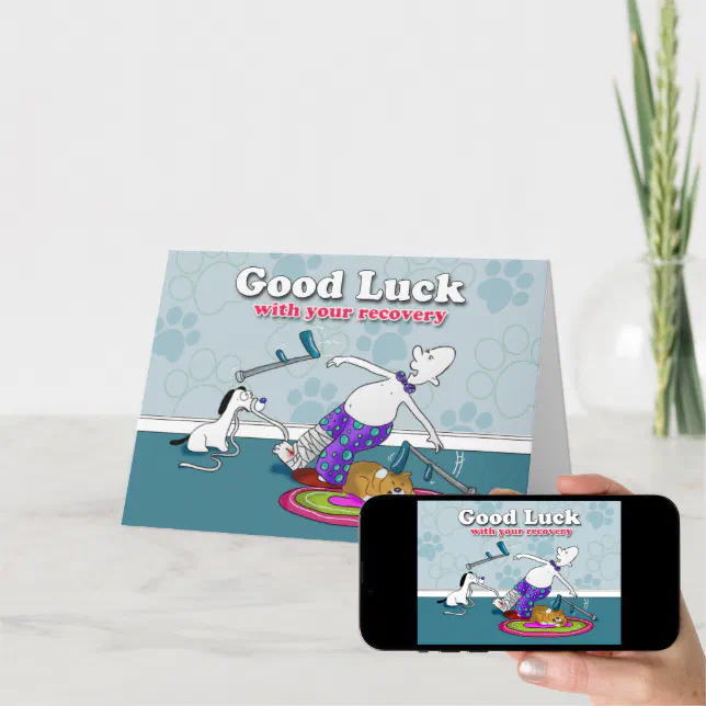 Funny good luck with your recovery card | Zazzle