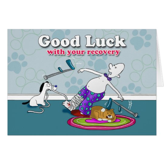 Funny good luck with your recovery card | Zazzle.com