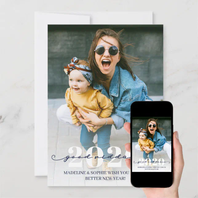 Funny Good Riddance Photo Happy New Year Holiday Card | Zazzle