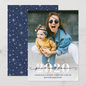 Funny Good Riddance Photo Happy New Year Holiday Card | Zazzle