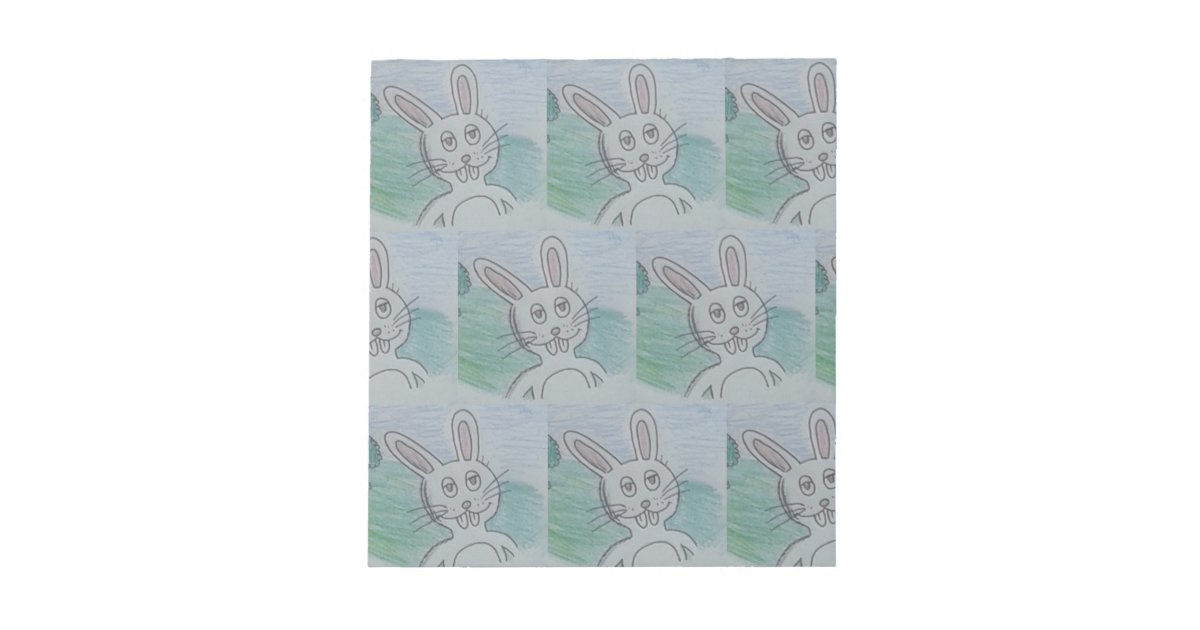 Funny Goofy Rabbit Bunny Easter Notepad | Zazzle