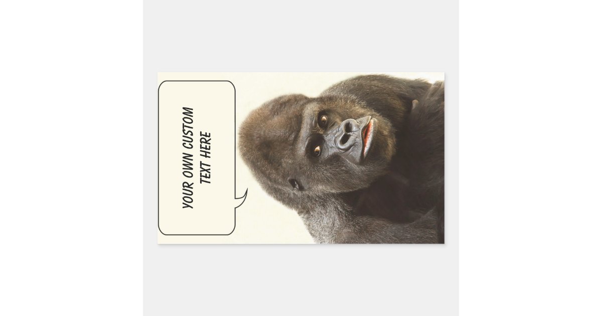 Funny Gorilla custom stickers | Zazzle