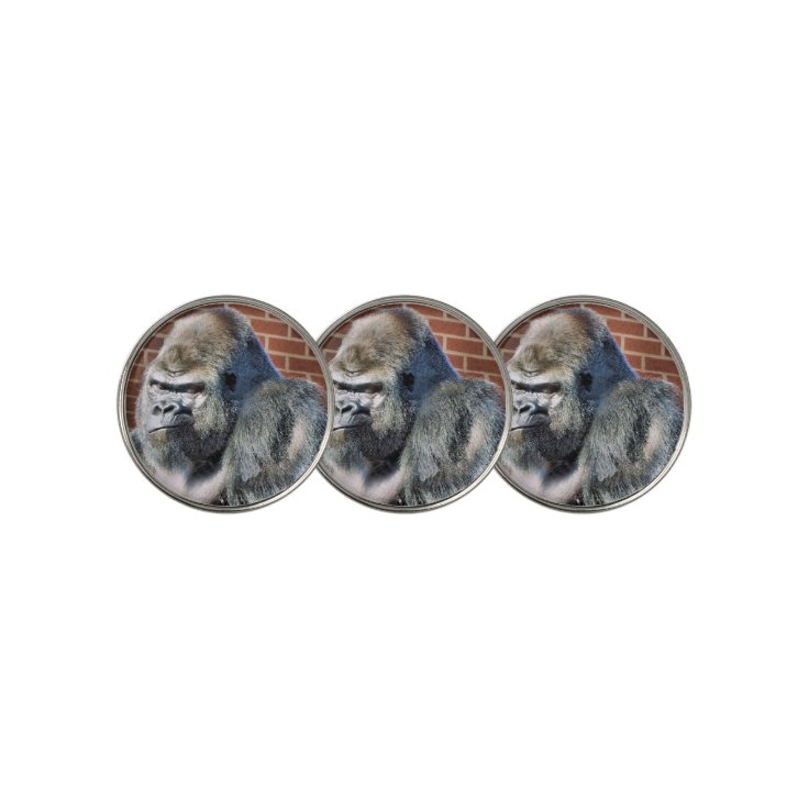 FUNNY GORILLA GOLF BALL MARKER | Zazzle