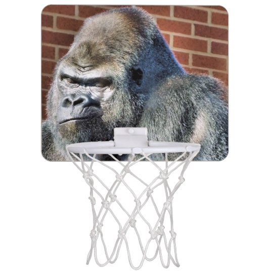 FUNNY GORILLA MINI BASKETBALL HOOP | Zazzle.com
