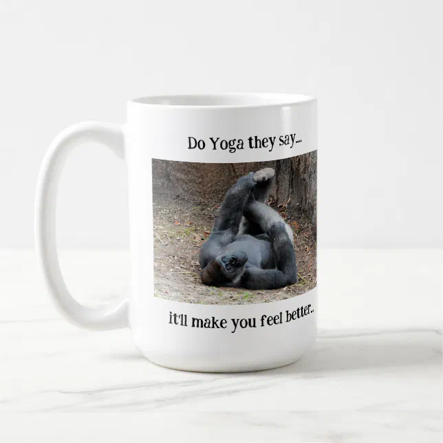 Funny Gorilla Mug: Do Yoga.... Coffee Mug | Zazzle