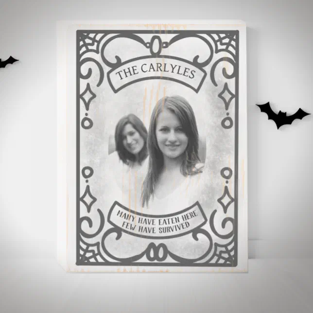 Funny Gothic Halloween Kitchen Wooden Box Sign | Zazzle