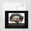 Funny Government Employee Postcard | Zazzle