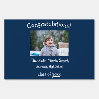 Funny Graduate Graduation Congratulations Yard Sign | Zazzle