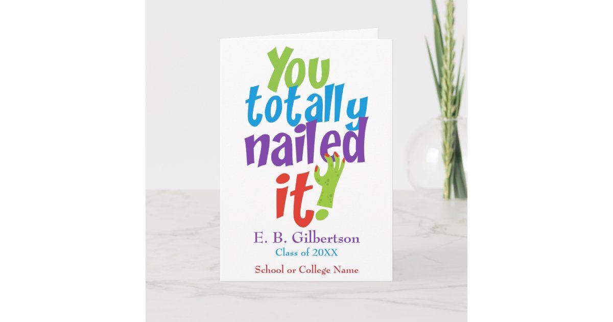 Funny Graduation Congratulations Card | Zazzle