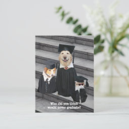 Funny Graduation Customizable Announcement Postcar | Zazzle