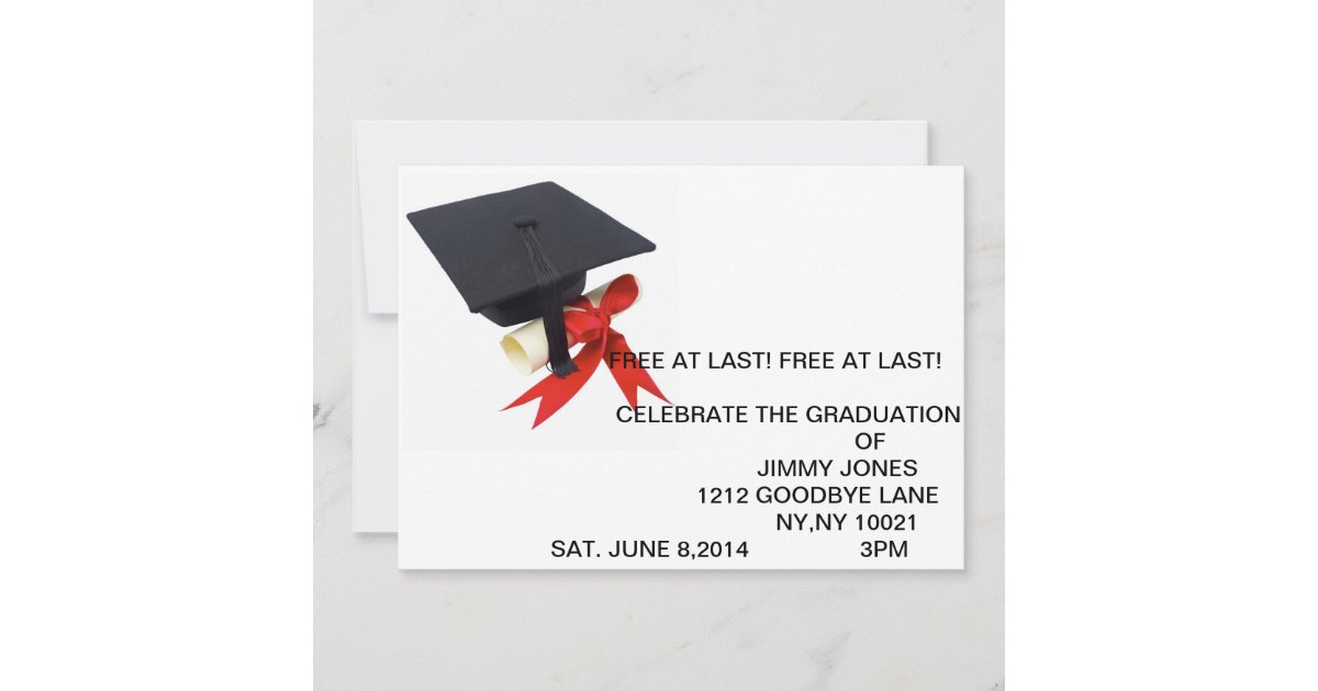 FUNNY GRADUATION INVITATION | Zazzle