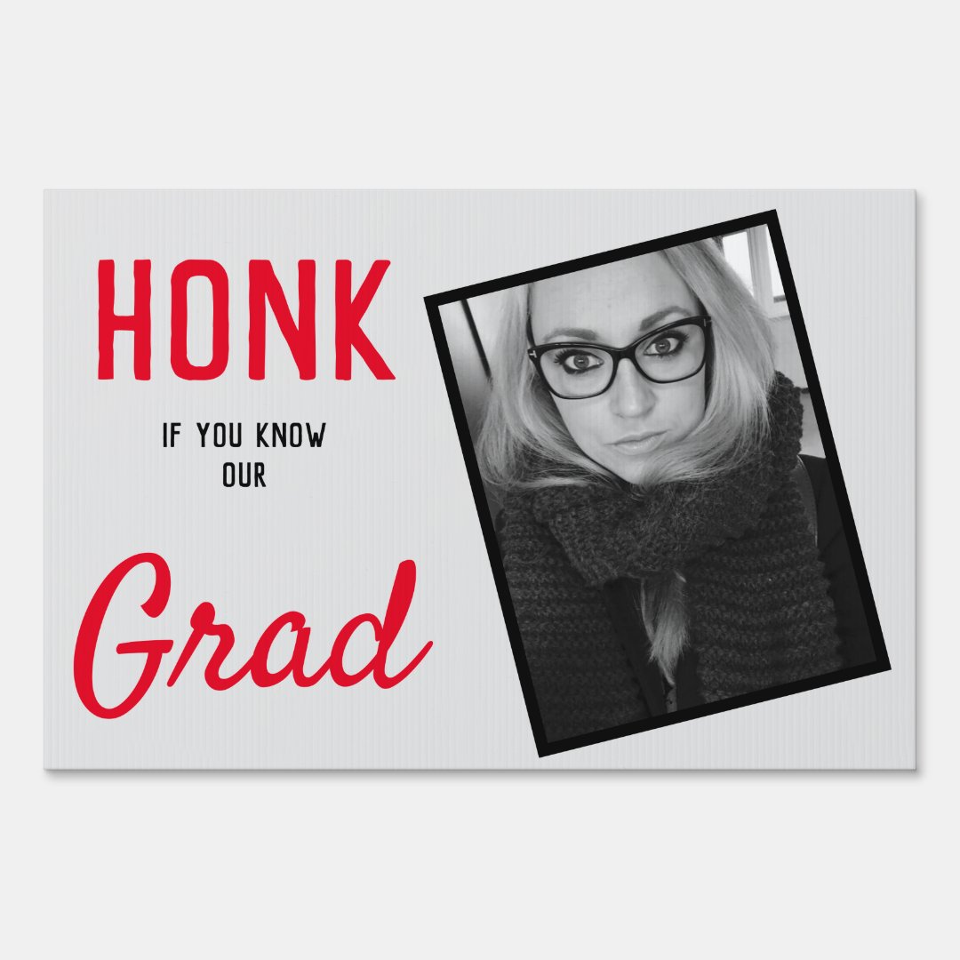 Funny Graduation Photo Congratulations Class Year Sign | Zazzle