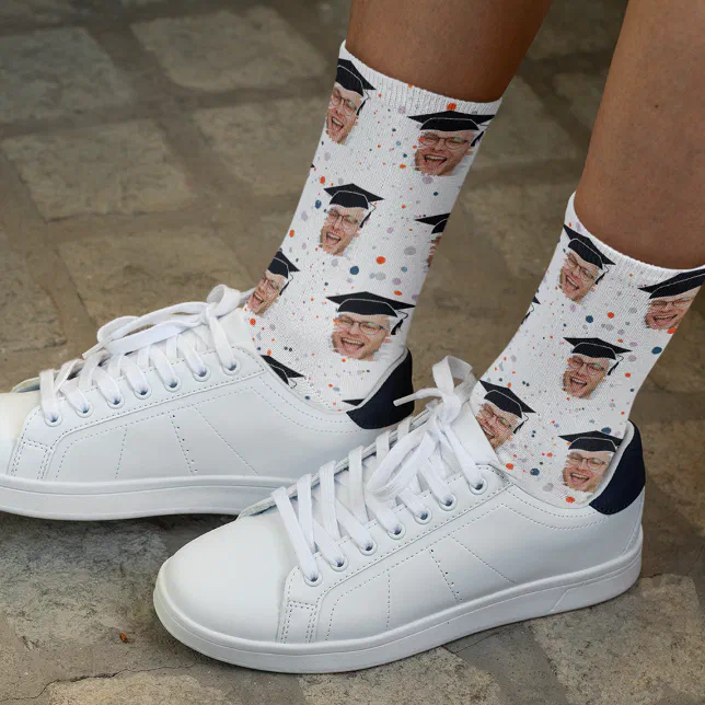 Funny Graduation Photo Socks | Zazzle