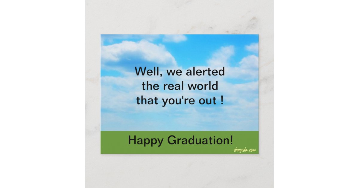 Funny Graduation Postcard | Zazzle